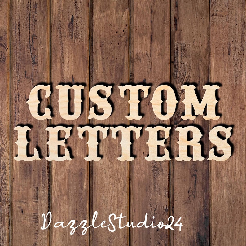 Western Font Wood Letters | Cowboy-themed Cutouts for Rustic Signs ...