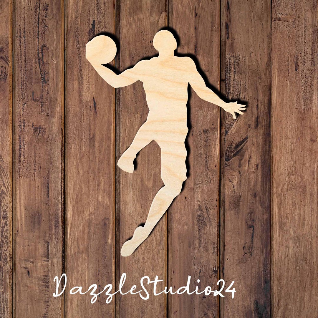 Basketball Player- Laser Cut- Unfinished Wood Cutout- DIY Crafting ...