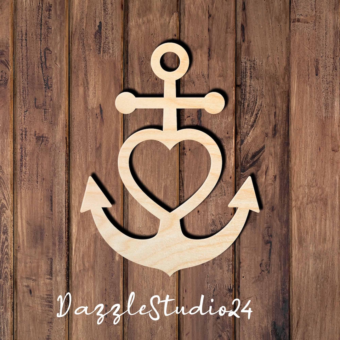 Anchor 03DS Wood Cutout-nautical Shapes for Crafts-diy Signs-coastal ...