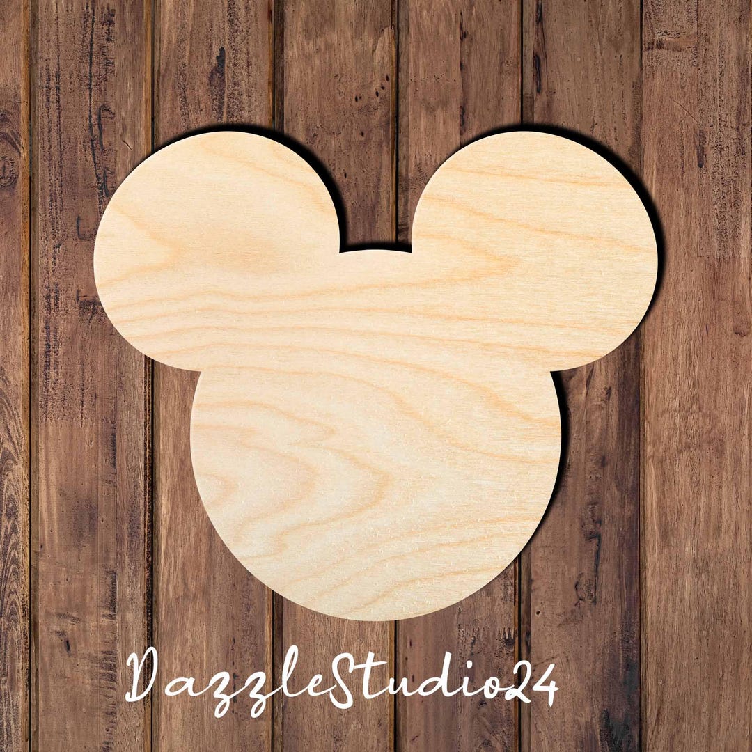 Mouse Head 009DS Wood Cut Out |personalized | Laser Cut | Home Decor ...