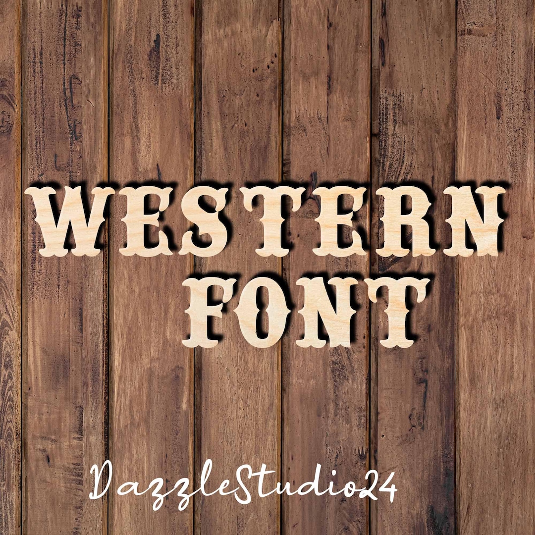 Western Font Wood Letters | Cowboy-themed Cutouts for Rustic Signs ...