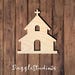 Church 009DS Wood Cutout for Crafting, DIY Projects, Home & Room Decor ...