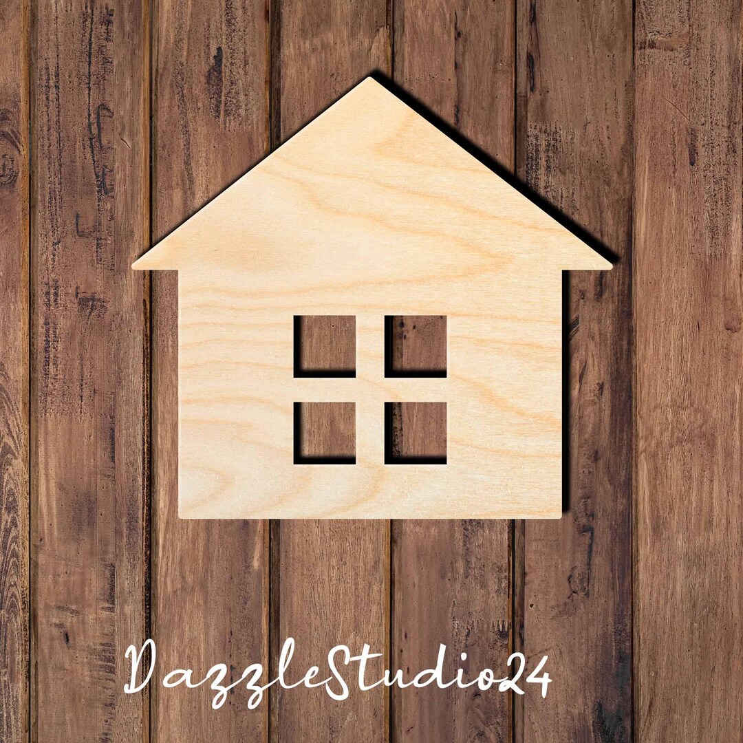 House 005DS Wood Cut Out |personalized | Laser Cut | Home Decor | Gift ...