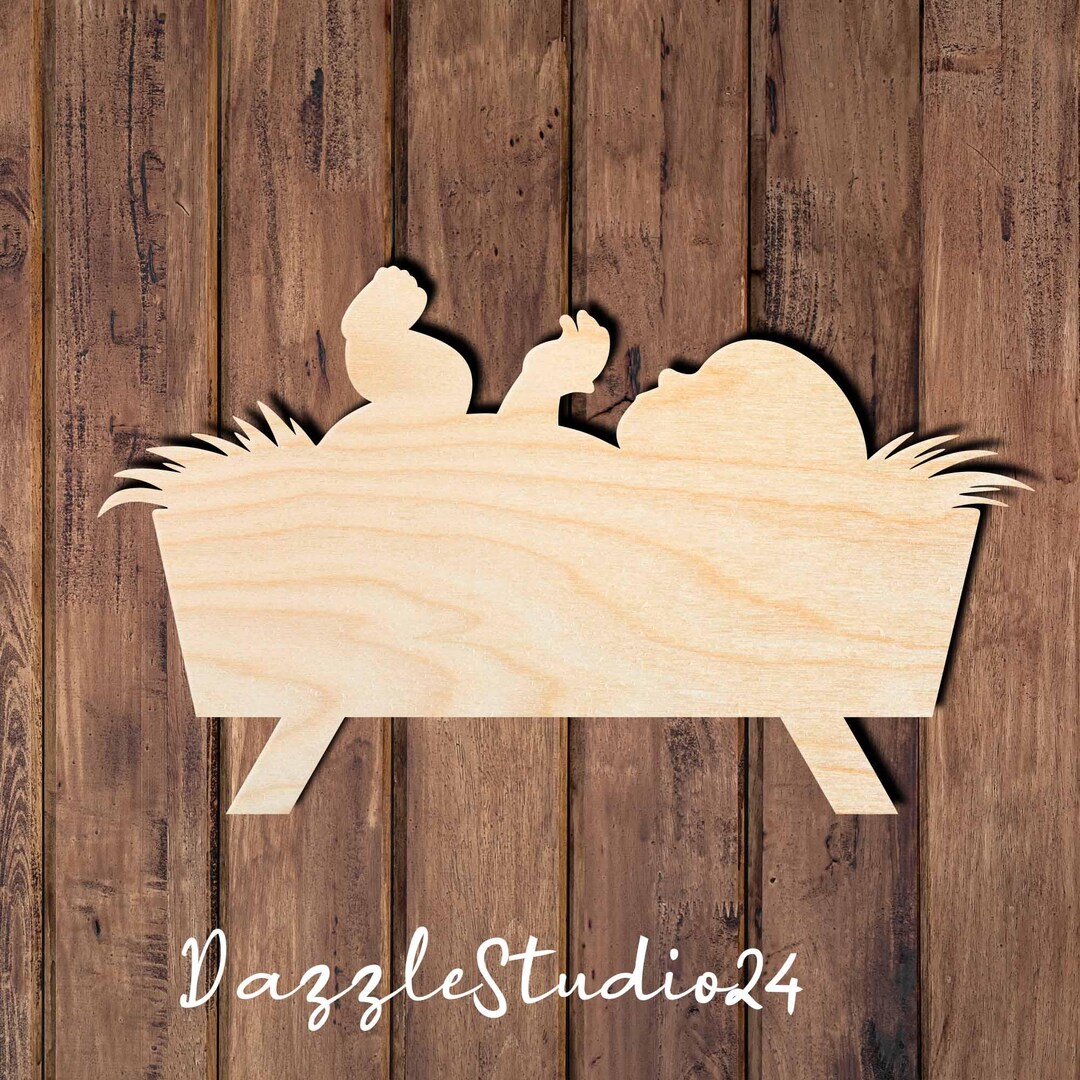 Baby Jesus Wood Cutout – Christmas Nativity Craft, DIY Faith Decor ...
