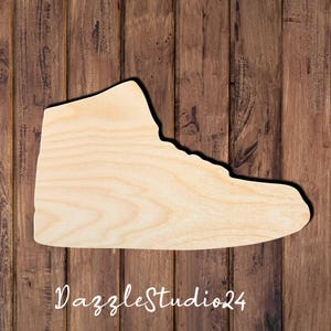 Sneakerhead Wood Cutout-diy High Top Shoe Decor for Sports and ...
