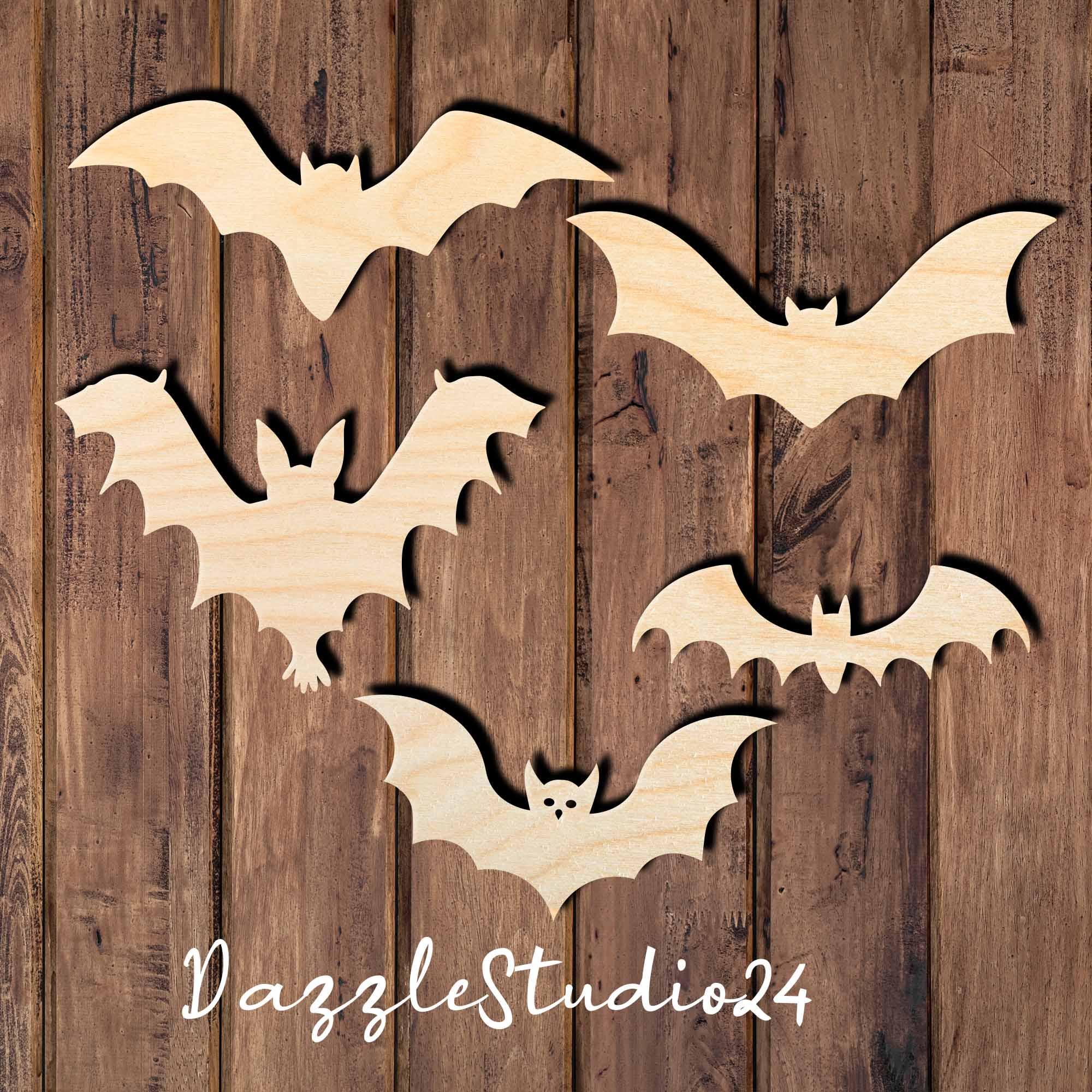 Flying Bat for Wall Decor-bat Silhouette Wood Cutouts – Unfinished ...