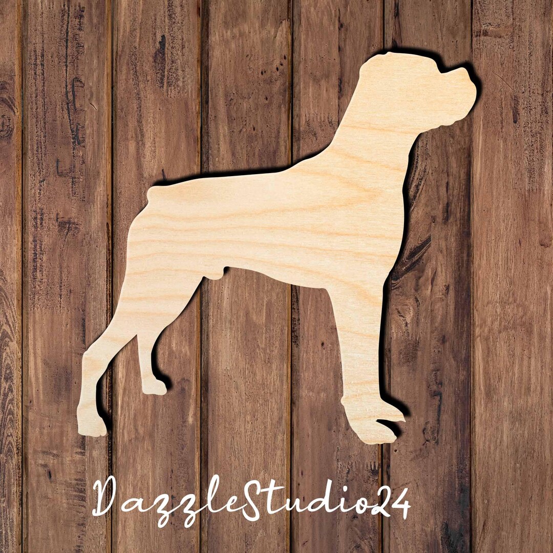 Boxer 01DS- Laser Cut Wood Shapes for DIY Crafts, Pet Decor, Signs ...
