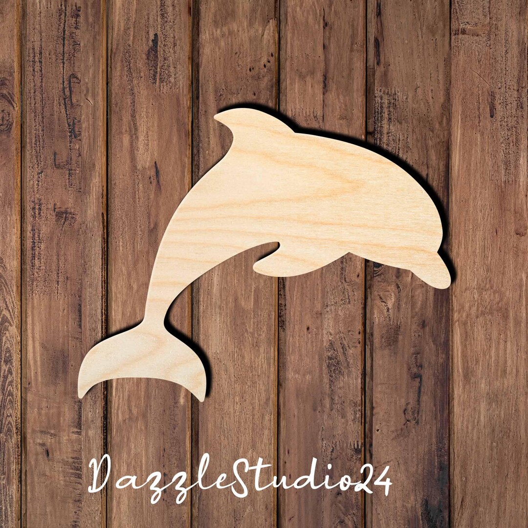 Laser Cut Dolphin Wood Cutout | DIY Craft Supplies03 - Etsy