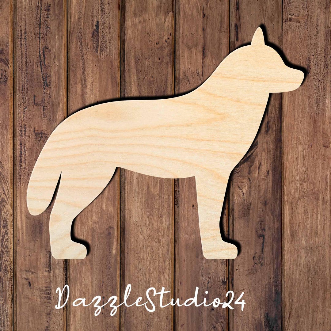 Husky 02DS- Laser Cut Wood Shapes for DIY Crafts, Pet Decor, Signs ...