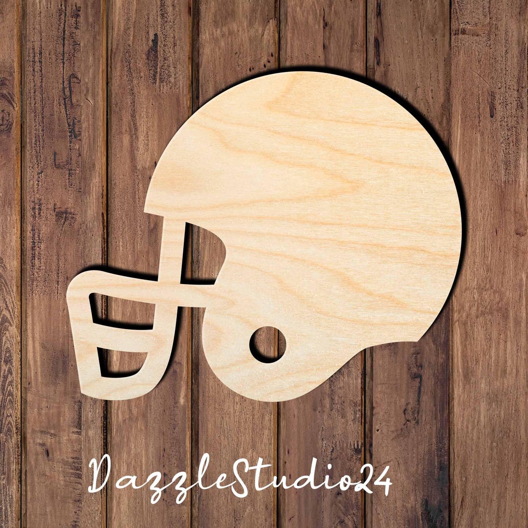 Football Helmet 003DS Wood Cut Out |personalized | Laser Cut | Home ...