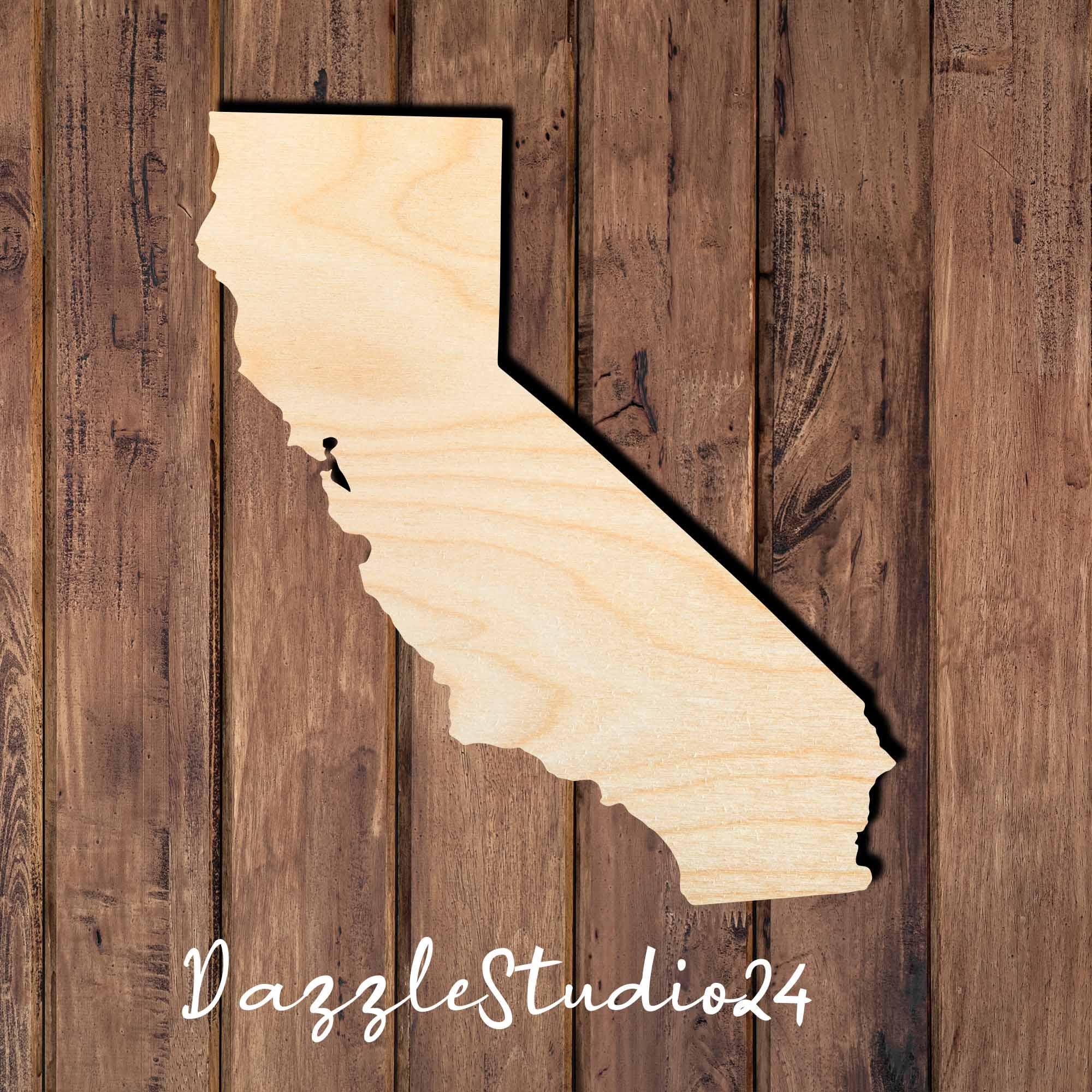 California State DS Wood Cut Out |personalized | Laser Cut | Home Decor ...