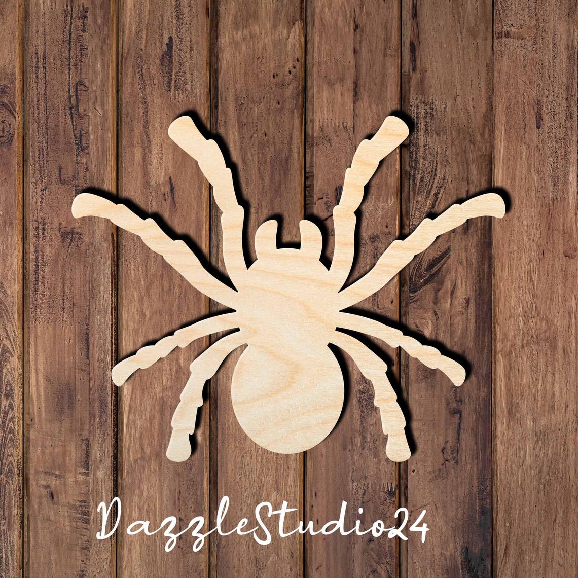 Wooden Spider Cutouts – DIY Halloween Craft Blanks, Paintable Spider ...