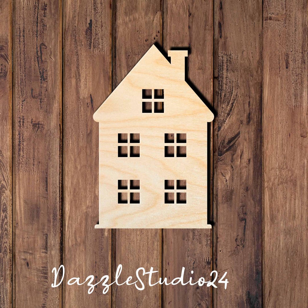 House 003DS Wood Cut Out |personalized | Laser Cut | Home Decor | Gift ...