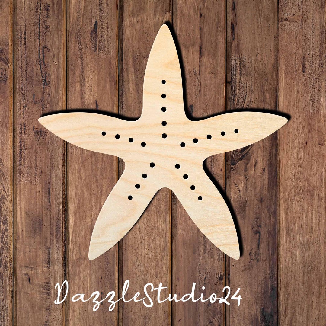Starfish 02ds-nautical Craft Shape for Coastal DIY Decor-beach Wall Art ...