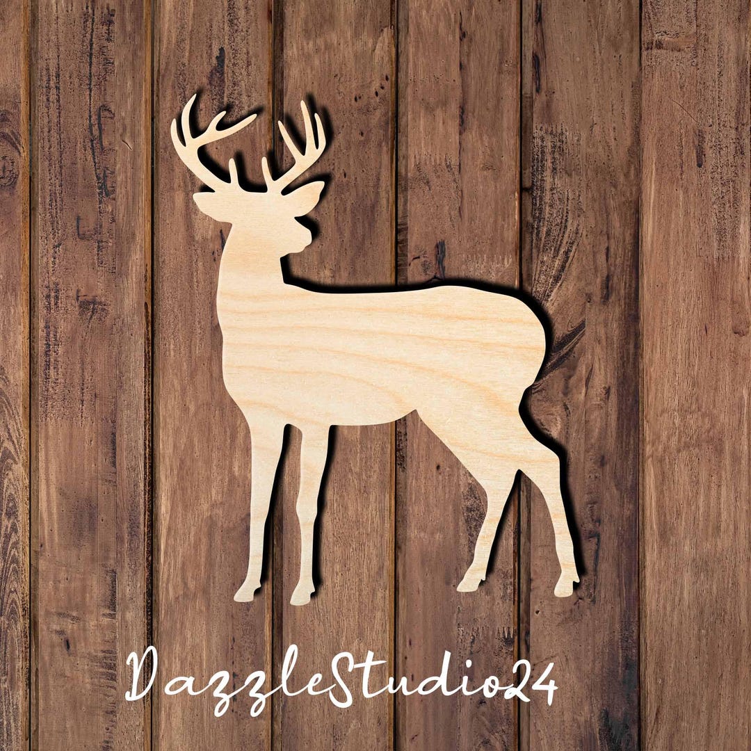 Buck Silhouette Wood Cutout — Hunting Lodge Art. 004 - Etsy