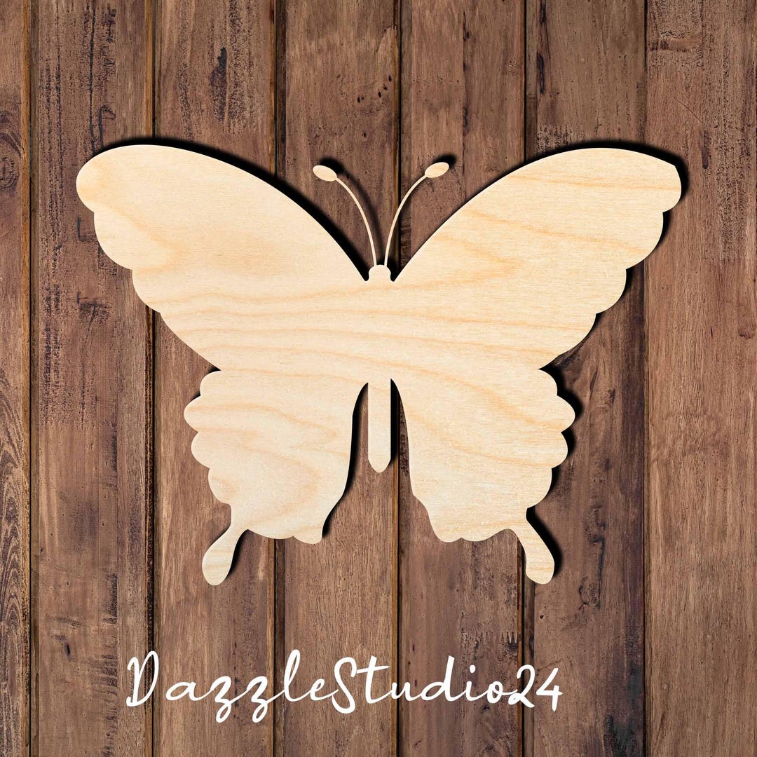 Butterfly | Rounded Wing Wooden Shape | DIY Craft Blank | Unfinished ...