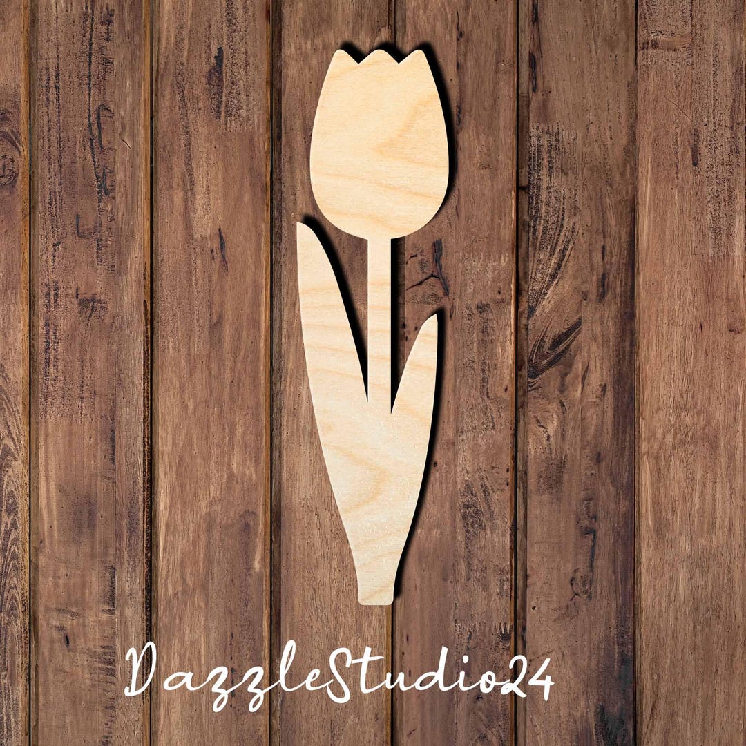 Tulip 001DS Wood Cut Out |personalized | Laser Cut | Home Decor | Gift ...