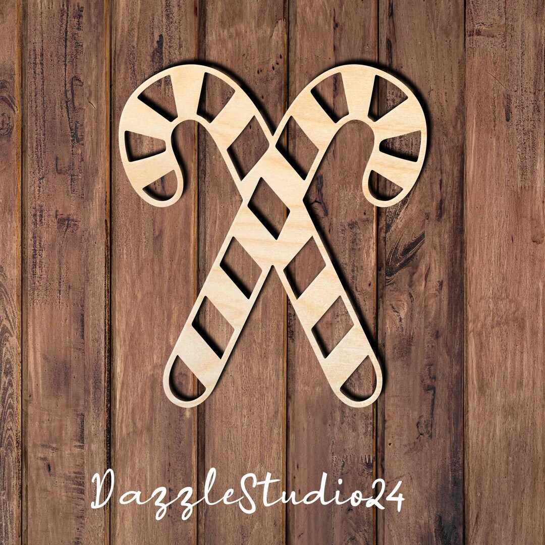 Candy Cane 001DS Wood Cut Out |personalized | Laser Cut | Home Decor ...