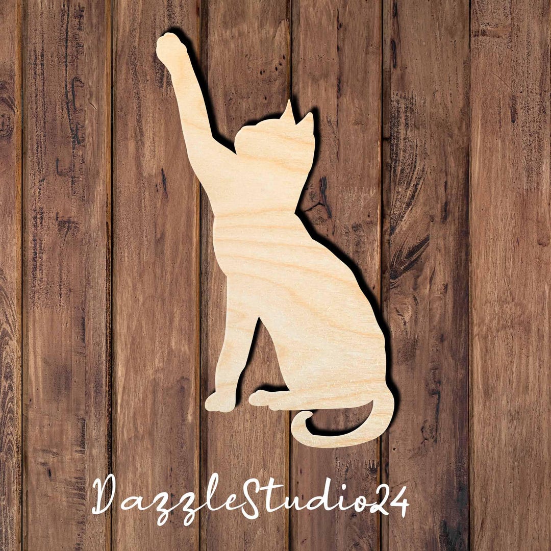 Cat 001 Wood Cutout–pet Shapes for Crafts-memorials-pet Lovers DIY ...