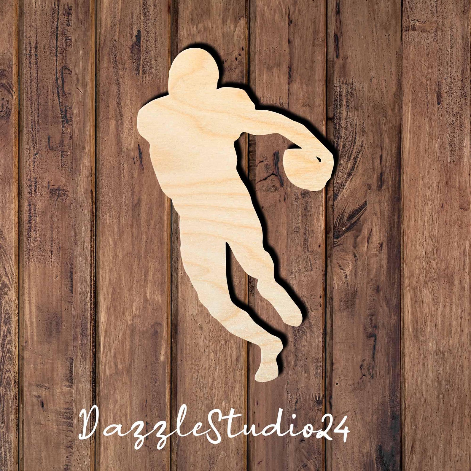 Football Player Running Back Cutout-unfinished DIY Wood Blank-sports ...