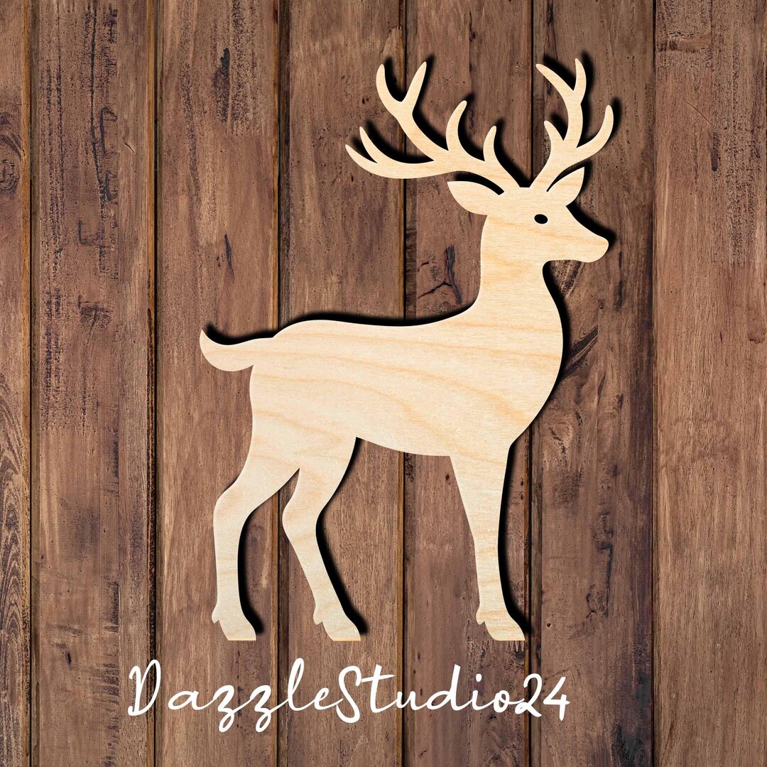 Standing Deer Wood Cutout — Hunting & Sporting Decor.001 - Etsy