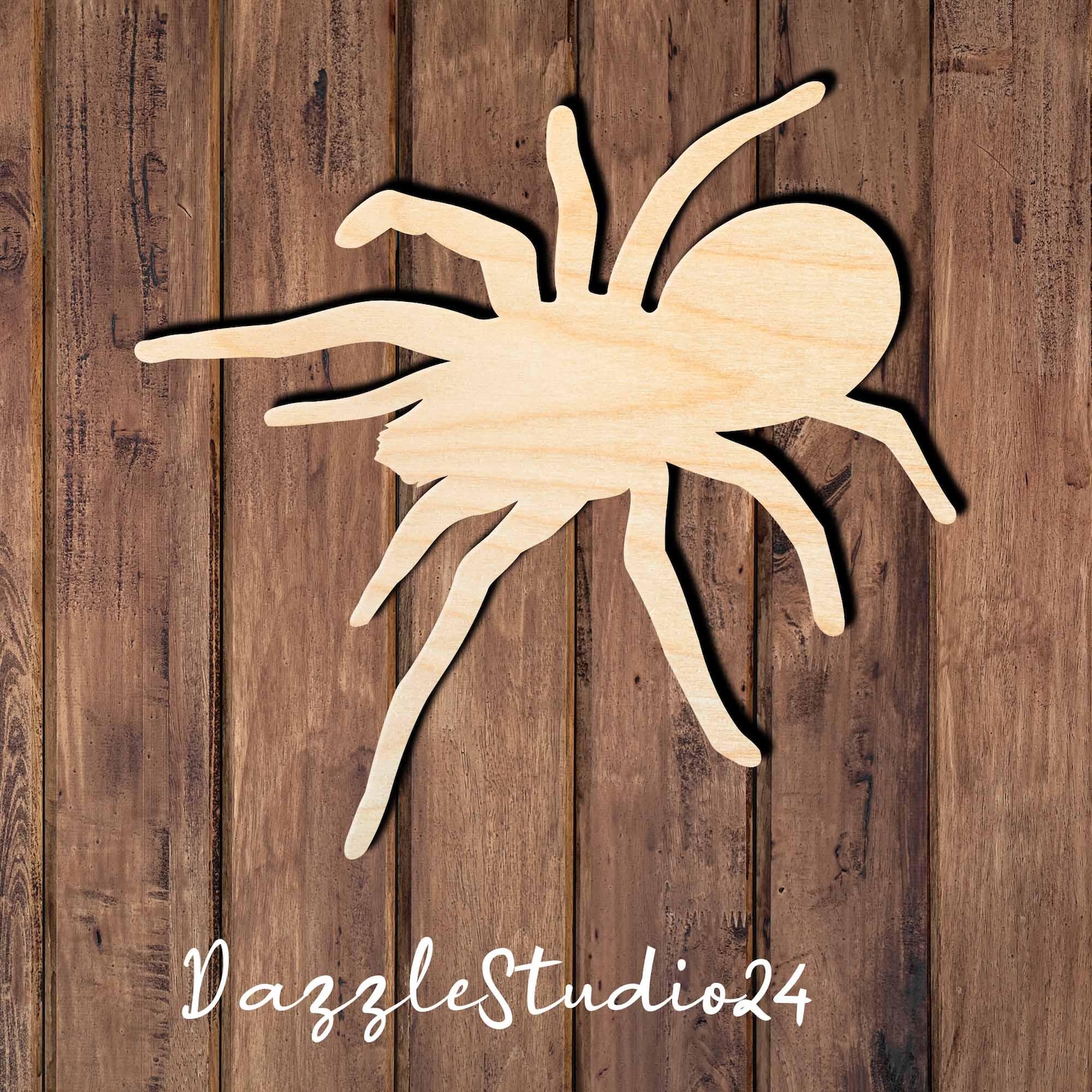 Unfinished Wooden Spider Cutout | DIY Halloween Craft Blank | Laser Cut ...