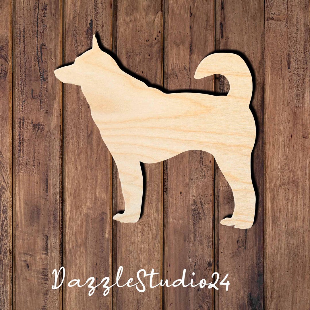 Husky 01DS- Laser Cut Wood Shapes for DIY Crafts, Pet Decor, Signs ...