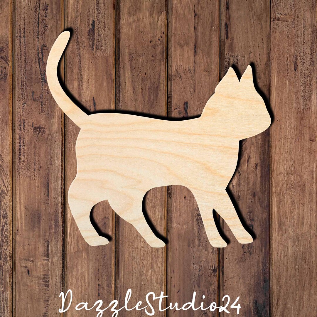 Cat (29) Wood Cutouts–cat Shapes for Crafts-pet Memorials-pet Lovers ...