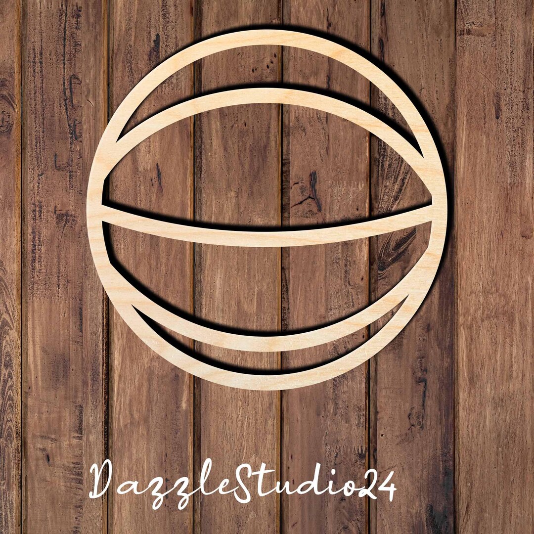 Basketball 001DS| Unfinished Sports Cutout for DIY Crafts, Wall Decor ...