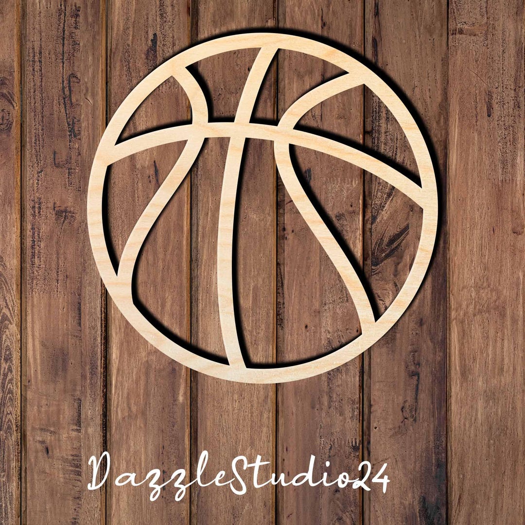 Basketball Wood Cutout-sports Decor-diy Craft Shape-laser Cut Blank ...