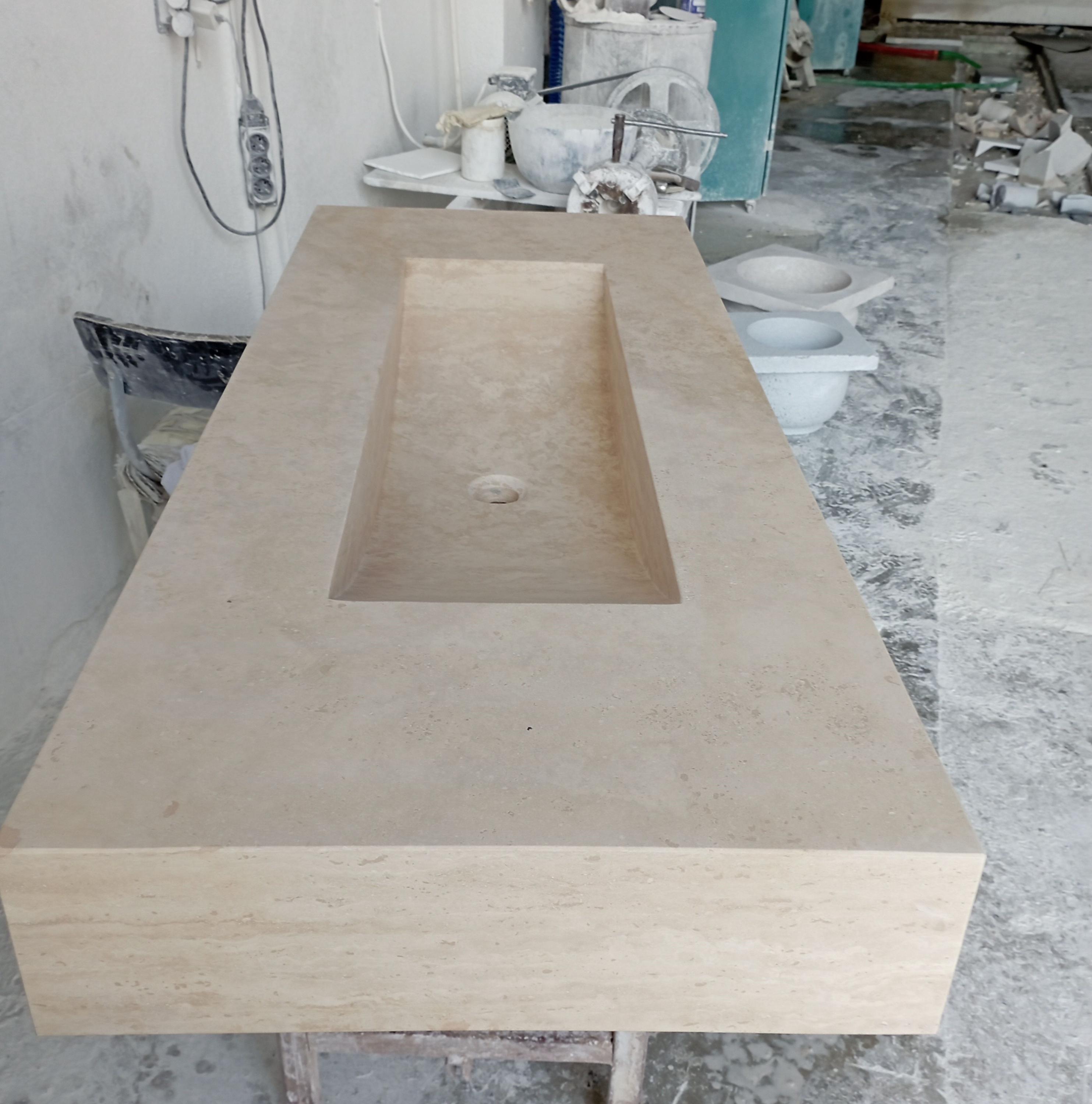 Ready to Ship, Travertine Sink, Special Order Travertine Sink, Bathroom ...