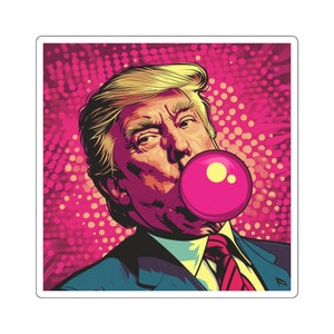 President Trump Bubble Gum Stickers - Trump Pop Art, President Trump ...