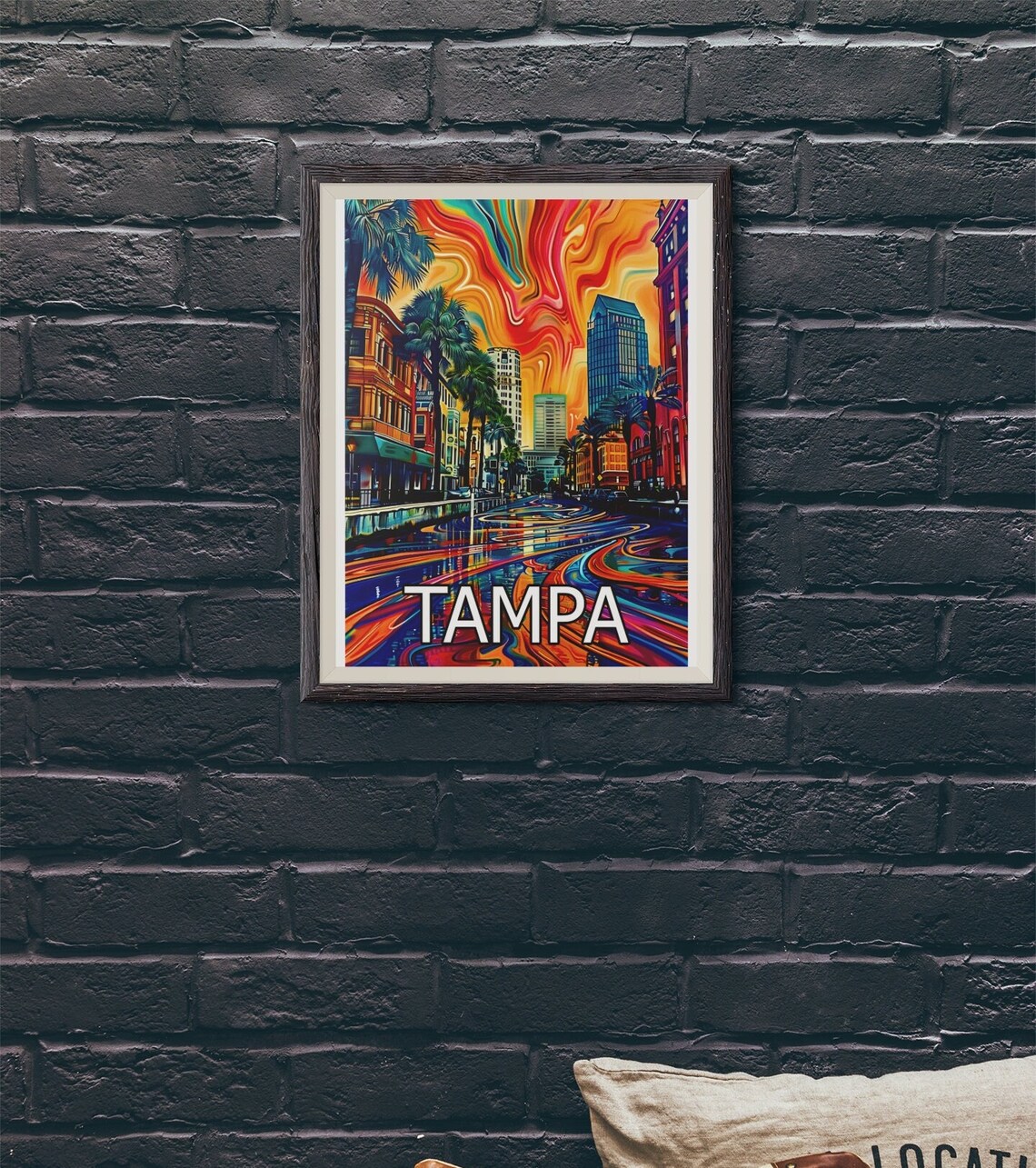 Downtown Tampa Ybor City Wall Art - Matte Vertical Posters - Travel ...