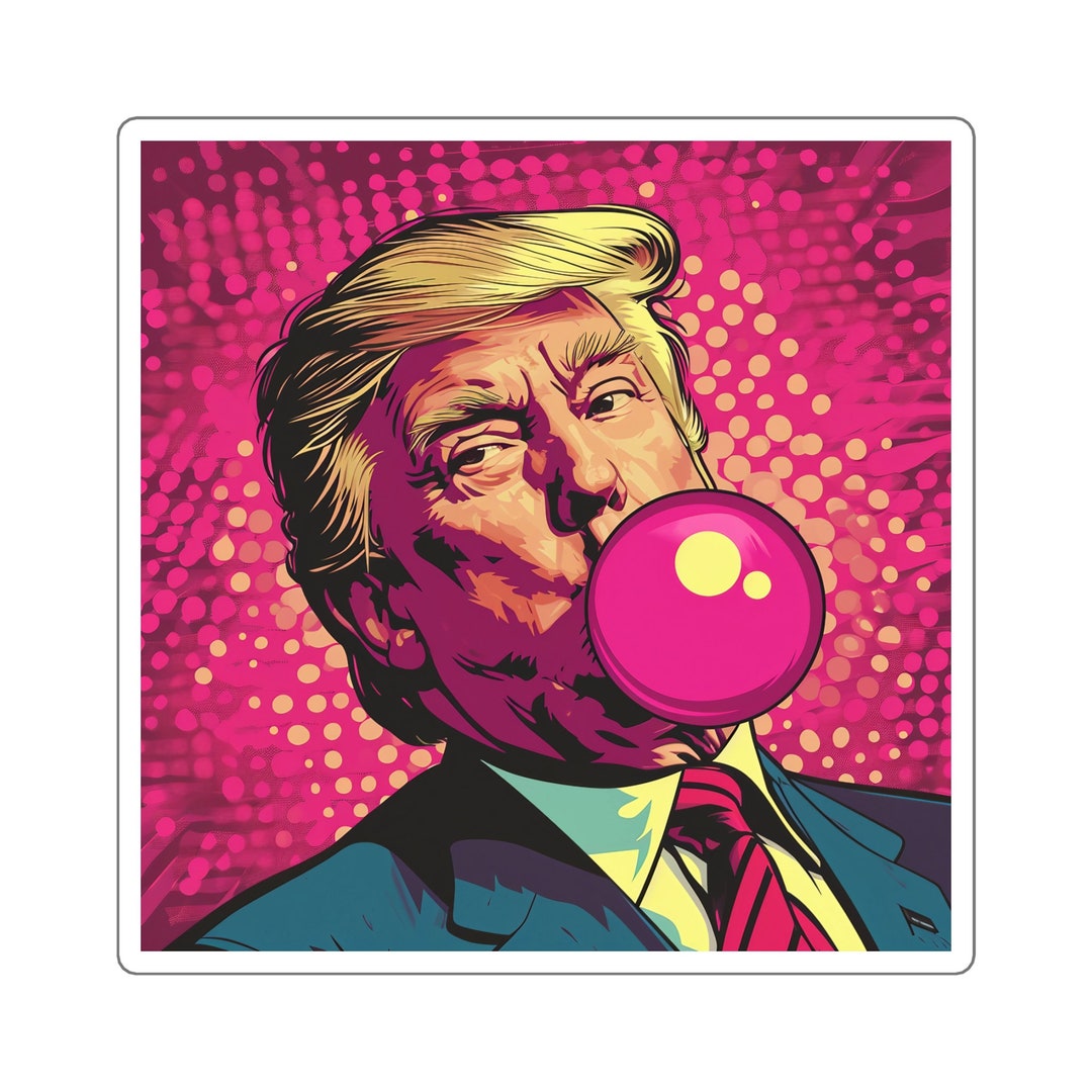 President Trump Bubble Gum Stickers - Trump Pop Art, President Trump ...