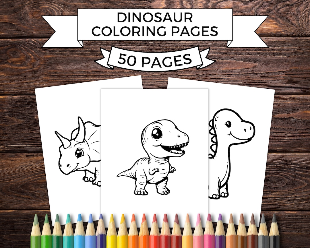 Easy Dinosaur Coloring Pages for Kids, Dinosaur Coloring Pages ...