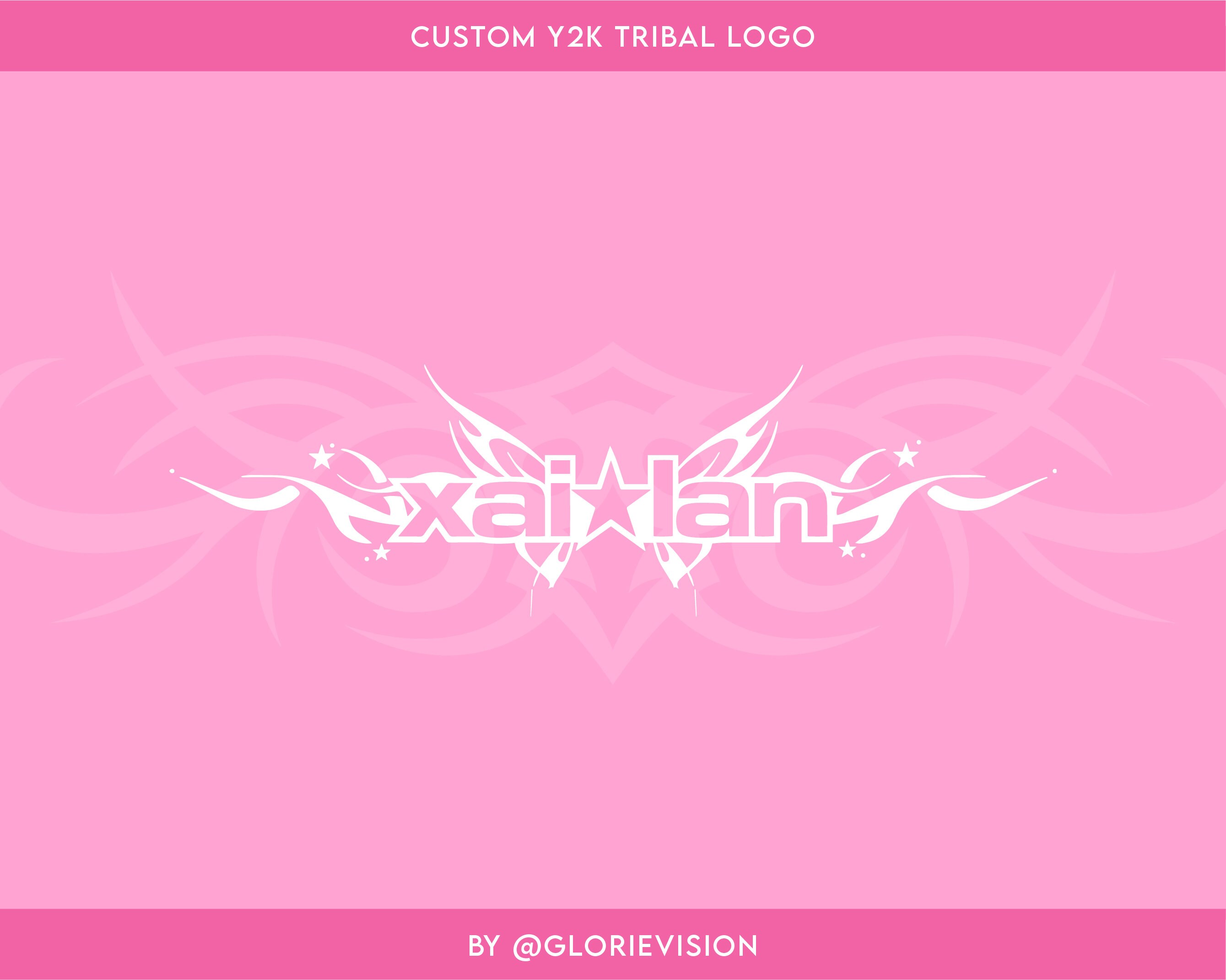 Custom Tribal Y2K Logo Design, Branding Logo, Fashion Logo - Etsy