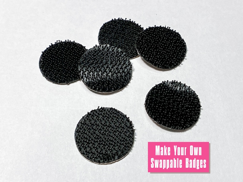 Swappable Badge Reel Adapter: Interlocking Discs, Self-adhesive for ...