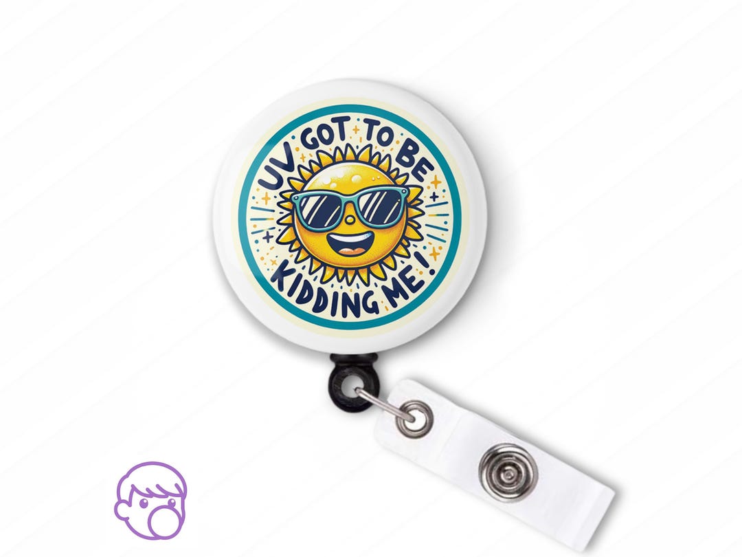 Funny Sun Badge Reel: Dermatology Nurse Gift - Etsy