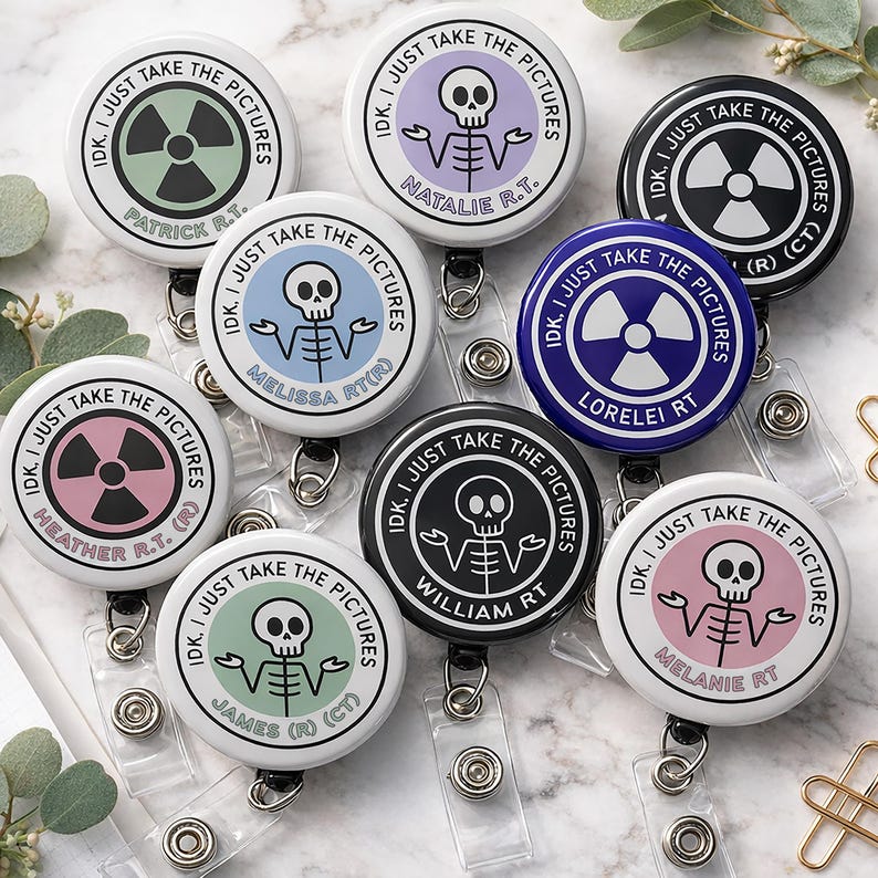 Radiology Badge Reel, Personalized Rad Tech Gifts, Custom Radiologic ...
