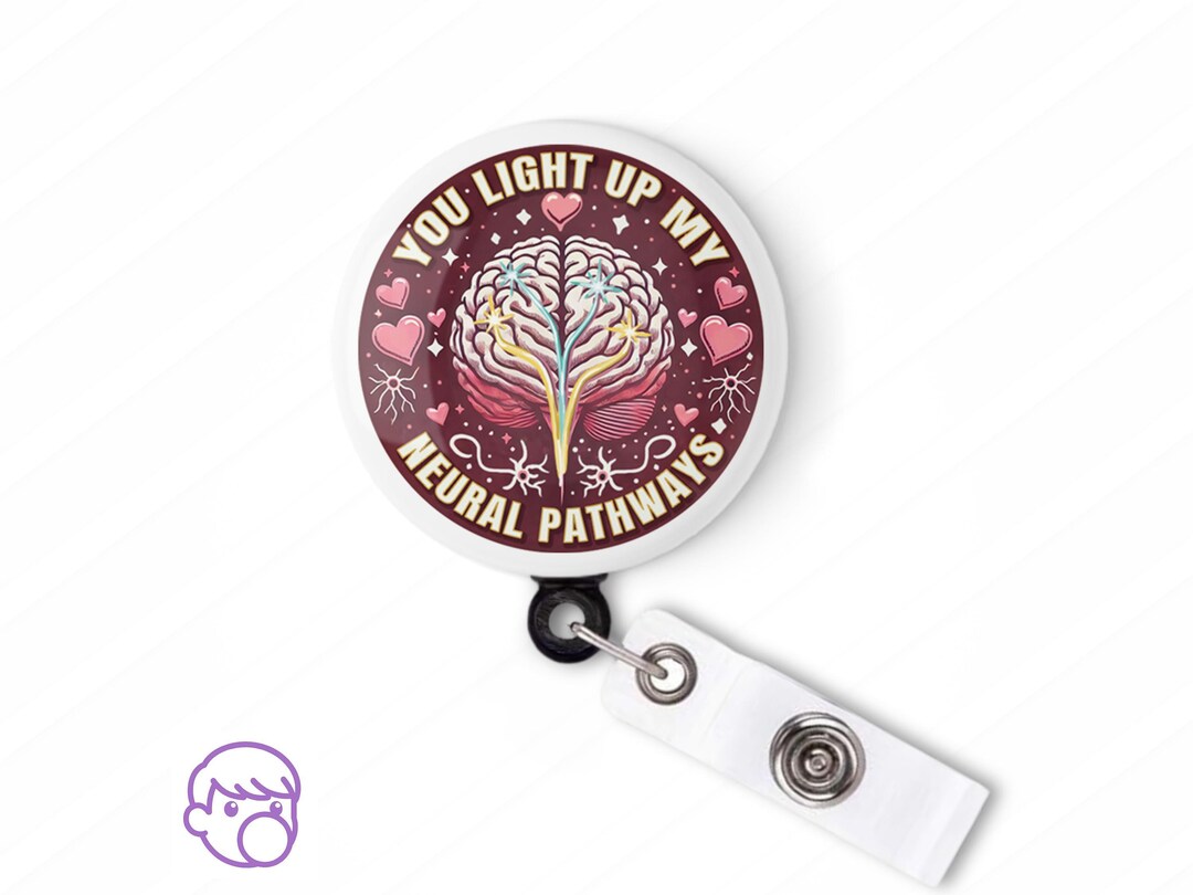 Neuro Badge Reel: Brain ID Holder, Neurology Nursing Gift - Etsy
