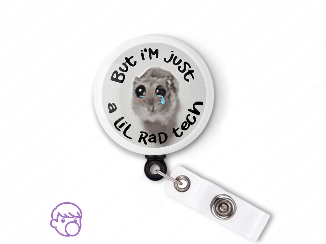 Funny Sad Hamster Rad Tech Badge Reel: Radiology Tech Gift - Etsy