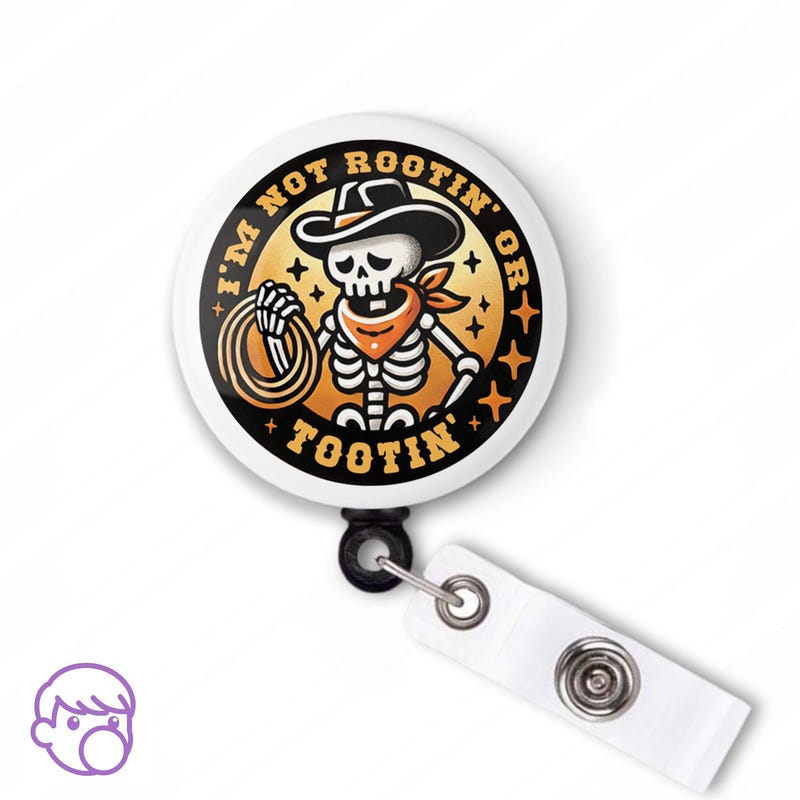 Gold Skeleton Badge Reel - Etsy