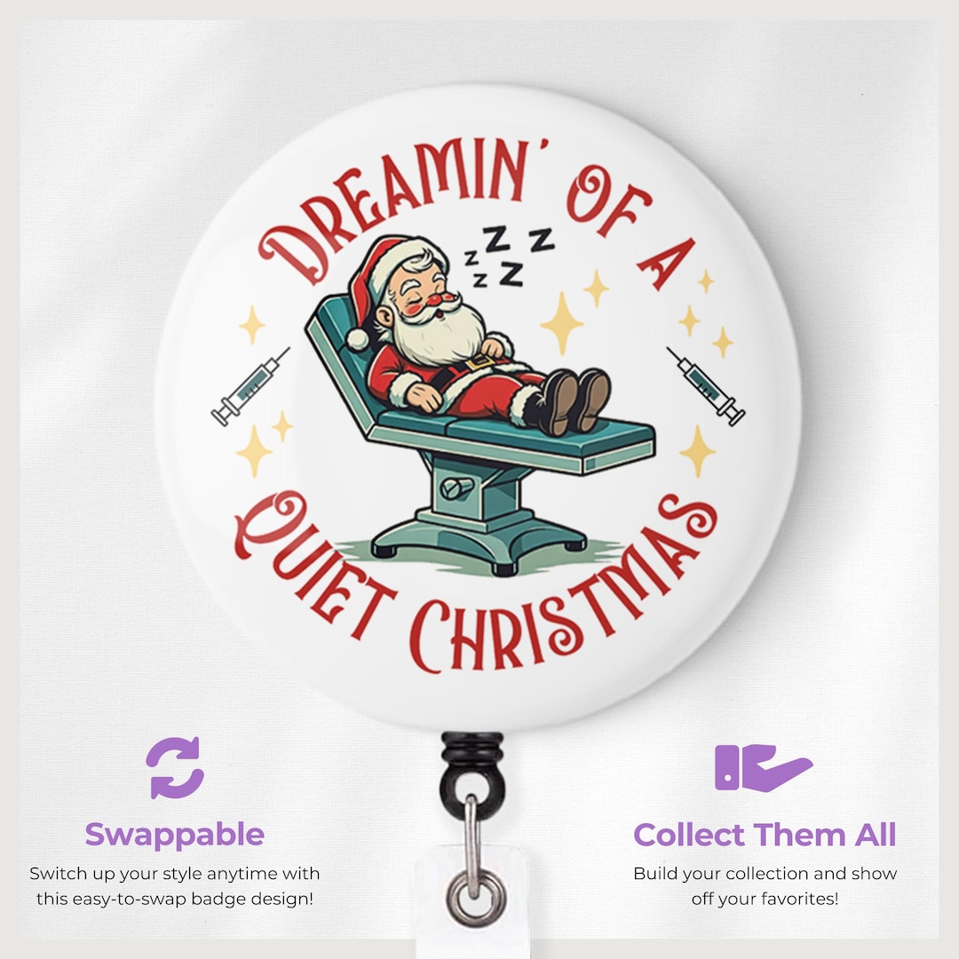 Holiday Anesthesia Badge Reel, Christmas Badge Holder, Anesthesia Gifts ...