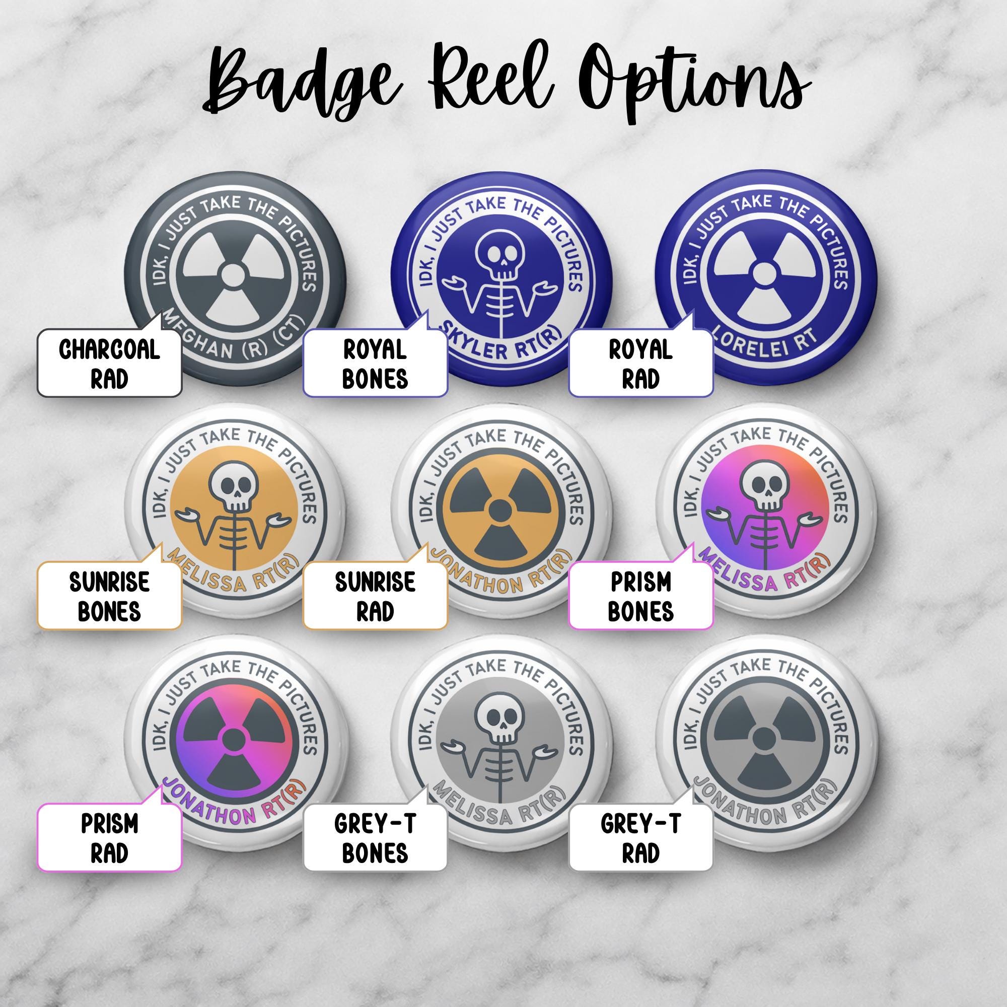 Radiology Badge Reel, Personalized Rad Tech Gifts, Custom Radiologic ...