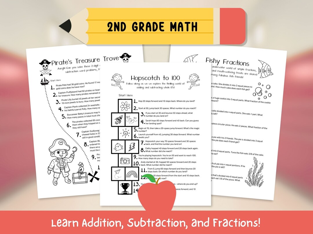 Printable Math Worksheets for Kids, 2nd Grade Math Activities, Math ...