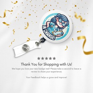 Charge Nurse Badge Reel, in Charge Badge Holder, Cute Retractable ID ...