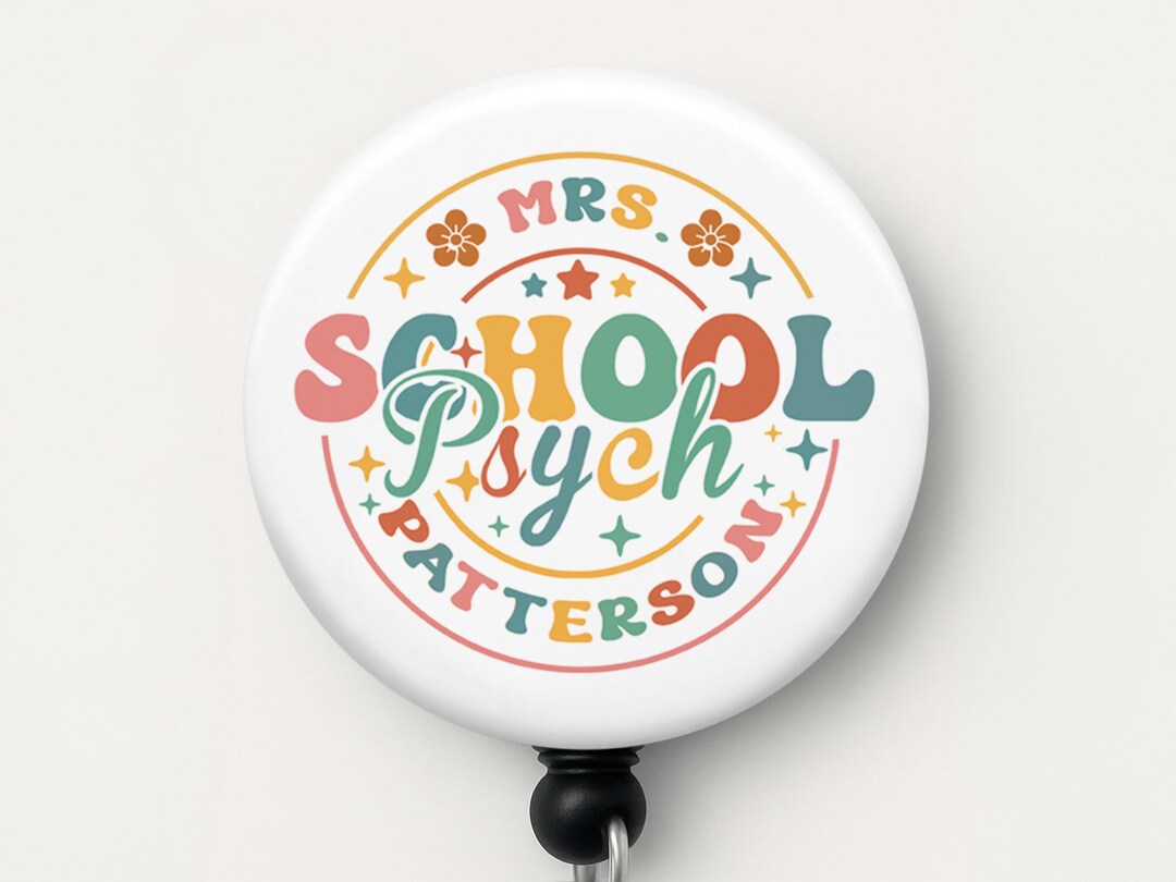 Personalized School Psychologist Badge Reel: Retractable ID Holder - Etsy