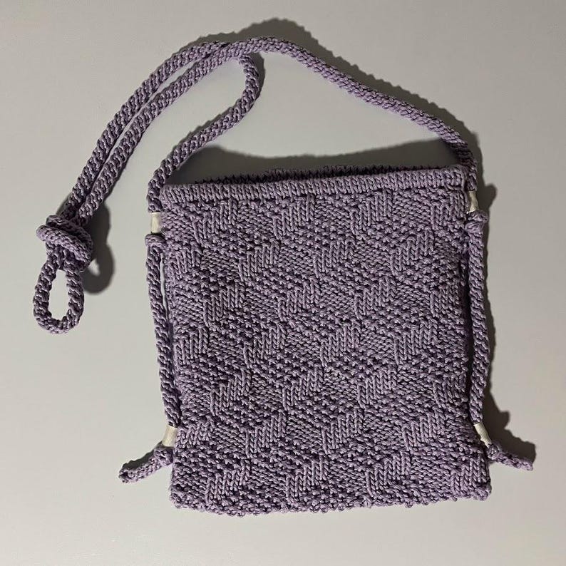 Knitted Crossbody Bag - Etsy