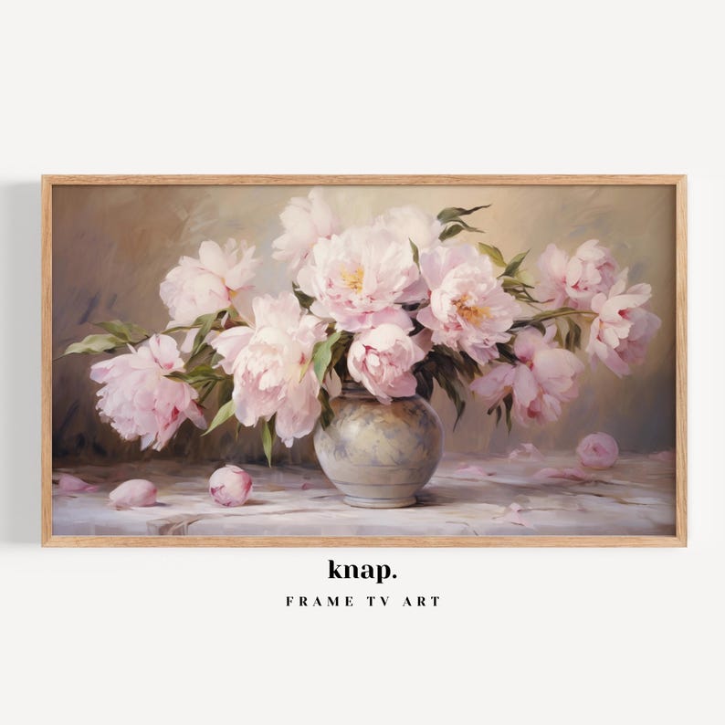 Samsung Frame TV Art Peony Flowers Still Life Frame TV Art Spring ...