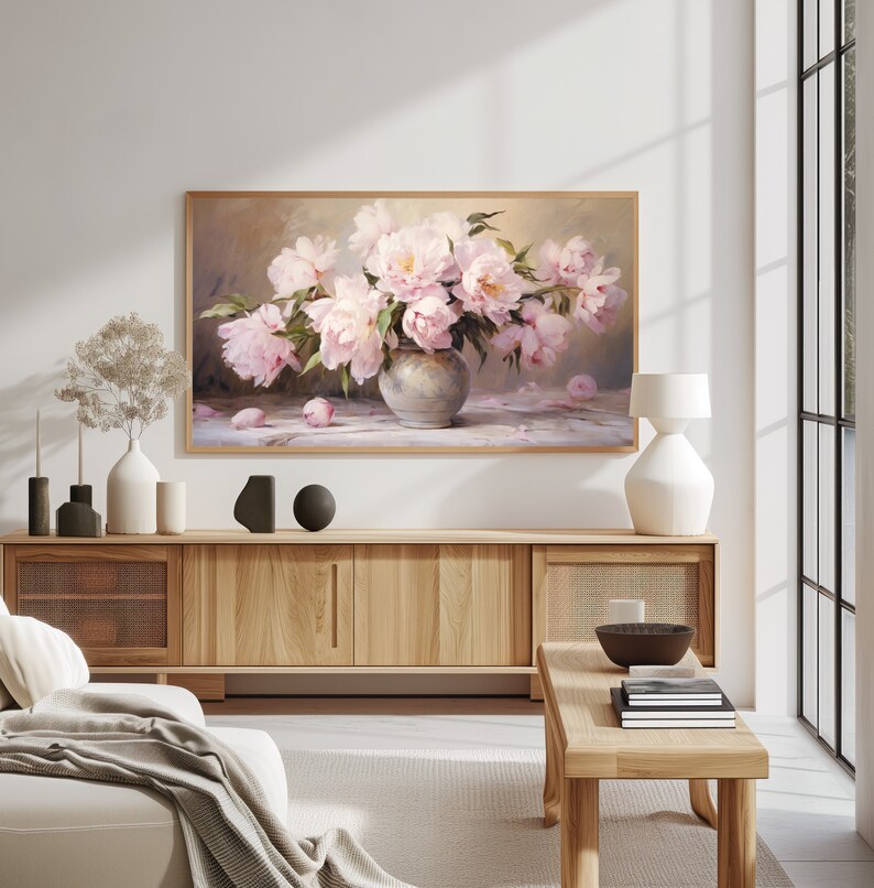 Samsung Frame TV Art Peony Flowers Still Life Frame TV Art Spring ...